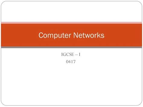 Chapter 1 Introduction To Computer Networks Ppt