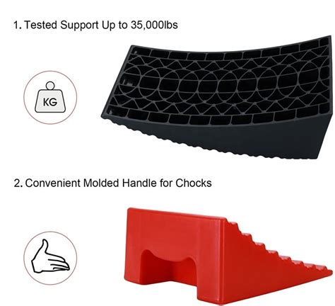 Rv Leveling Blocks Ramp Camper Leveler With 2 Levelers 2 Chocks 2 Anti Slip Mats And Carrying