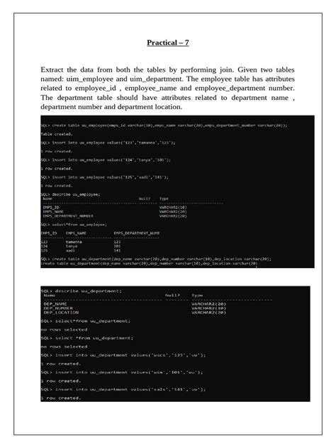 Practical 7 Dbms Pdf