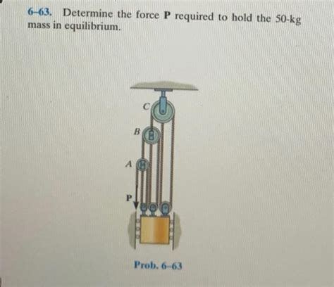 Solved 6 63 Determine The Force P Required To Hold The