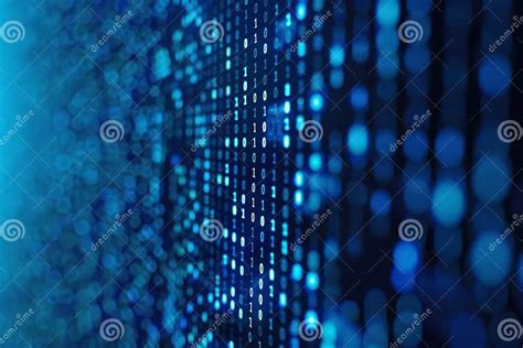 Display Of Binary Numbers On Monitor Visualizing Complex Computations