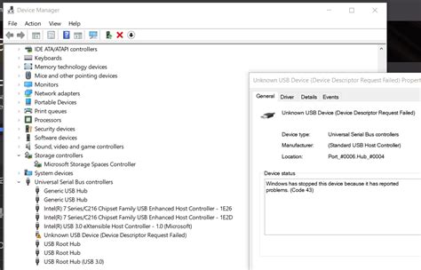 T430 Usb Device Descriptor Request Failed In W10 What Could Be The