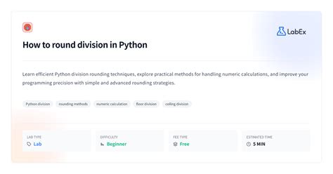 How To Round Division In Python Labex