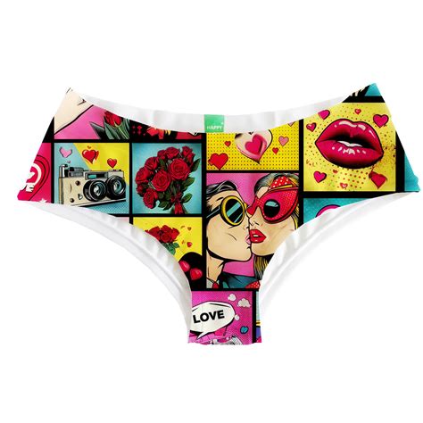 Crazy In Love Hipster Happy Undies Underwear Beachwear And Loungewear