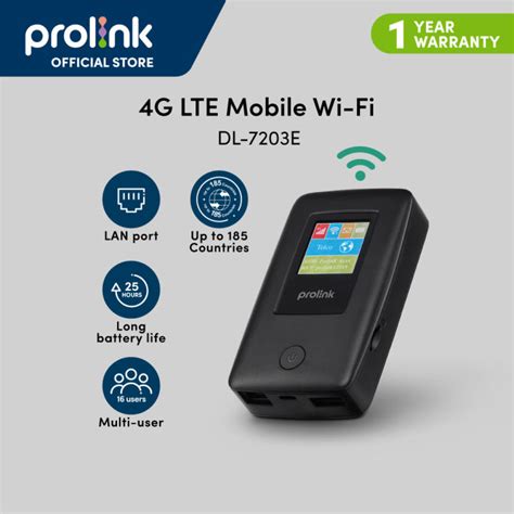 Prolink DL 7203E 4G LTE UP TO 300Mbps Openline Mobile Wi Fi Hotspot With Build In PowerBank