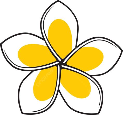 Gambar Bunga Kamboja Hiasan Bali Tradisional Vektor Hiasan Bali