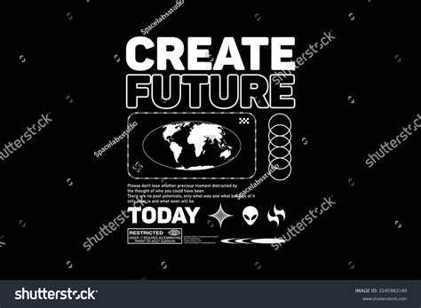 Streetwear Design Inspiration Create Future Templates Stock Vector