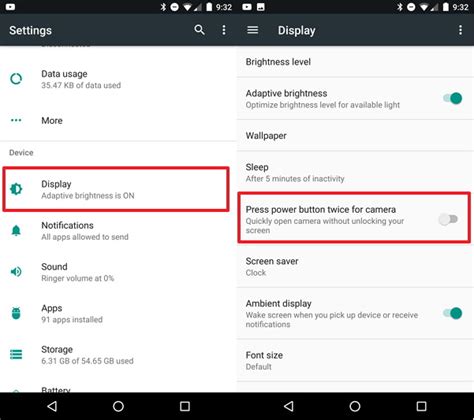 how to disable power button camera shortcut on android pureinfotech