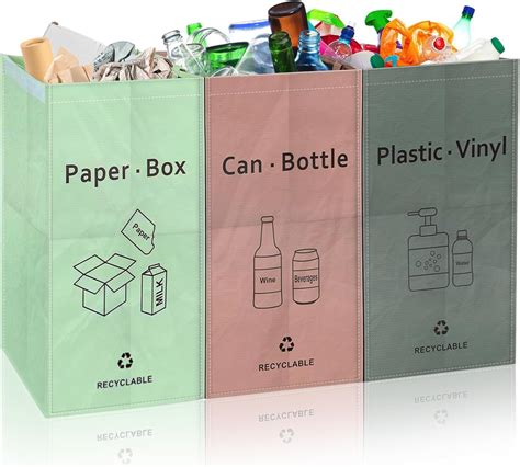 Reusable Recycling Bags 54l Recycling Bins With Handle Indoor Outdoor