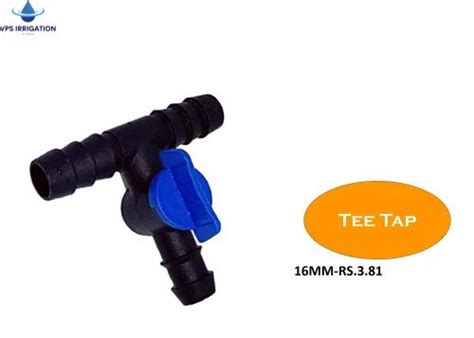 Plastic Straight 16 Mm Tee Tap For Irrigation At Rs 381piece In