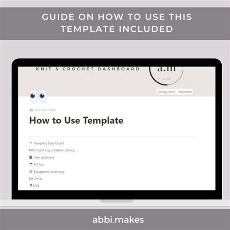 Notion Template Knit And Crochet Dashboard Notion Minimalist Planner Etsy