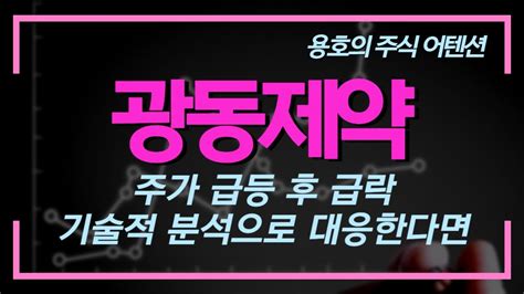 광동제약 주가 하락 급등 후 나온 차익실현 제약바이오 약세 Youtube