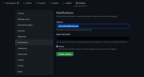 Rest GitHub Set Notifications Emails By Api Stack Overflow