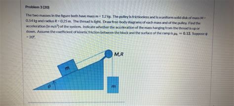 Solved Problem 3 20 The Two Masses In The Figure Both Have Chegg Com