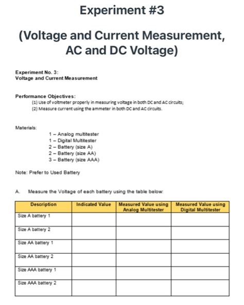 Experiment 3 Voltage And Current Measurement AC Chegg Com