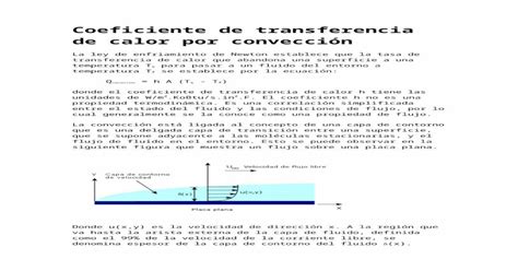 Coeficiente De Transferencia De Calor Por Convección [docx Document]