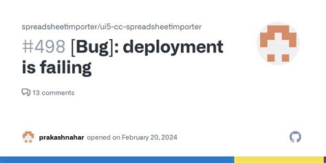 Bug Deployment Is Failing · Issue 498 · Spreadsheetimporterui5 Cc