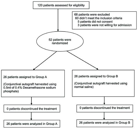 Consort Flowchart Of Randomization Of Patients To Group A And Group B