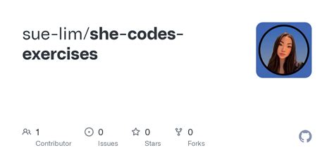 GitHub Sue Lim She Codes Exercises
