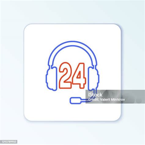 흰색 배경에서 격리된 지원 또는 서비스 아이콘을 위한 라인 헤드폰입니다 상담 핫라인 콜센터 Faq 유지 보수 지원 다채로운 개요