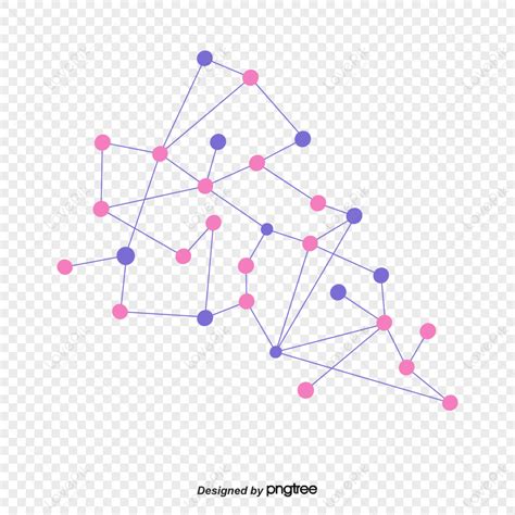 Pink Purple Node Pattern Technical Pattern Network Node Sense Of Technology Free Png And Clipart