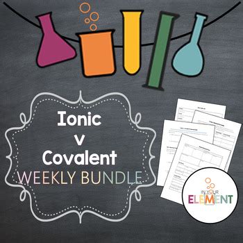 Ionic V Covalent Weekly Bundle By In Your Element TPT