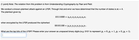 Solved 1 Point Note The Notation From This Problem Is