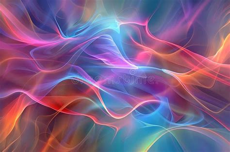 A Vibrant Digital Abstract Background Featuring Dynamic Flowing Waves In A Spectrum Of Colors