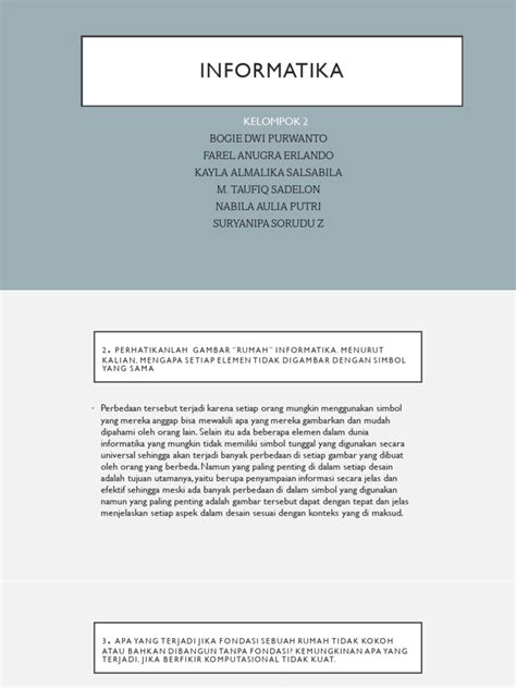 Informatika Terhadap Elemen Elemen Dasar Pdf