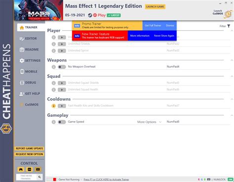 Mass Effect Legendary Edition Mass Effect 1 Hf2 Trainer 19 V10