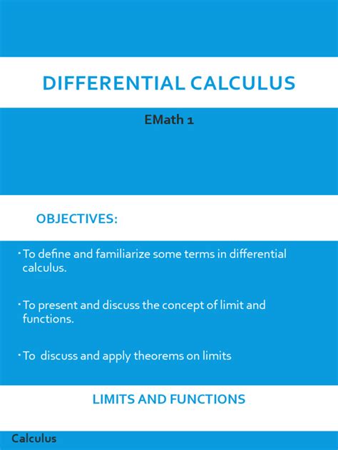 dc lec 1 limit and function theorem on limit pdf calculus