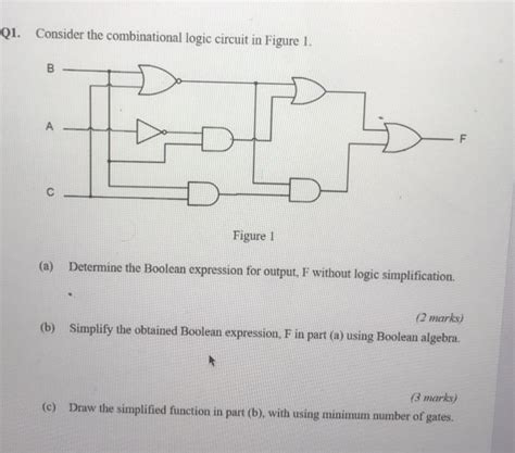 Solved Q1 Consider The Combinational Logic Circuit In