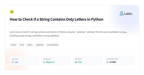How To Check If A String Contains Only Letters In Python Labex