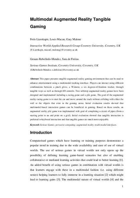 pdf multimodal augmented reality tangible gaming