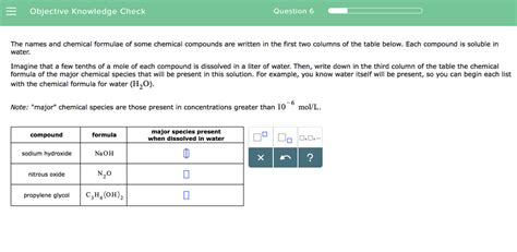 solved objective knowledge check question 6 the names and
