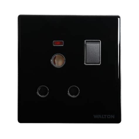 WC PRS Pin Round Socket With Switch Crystal Series Jubayer Electronics