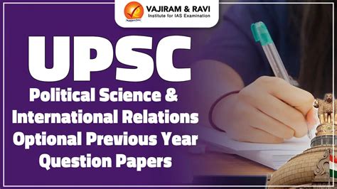 Upsc Psir Optional Previous Year Question Papers For Upsc Mains