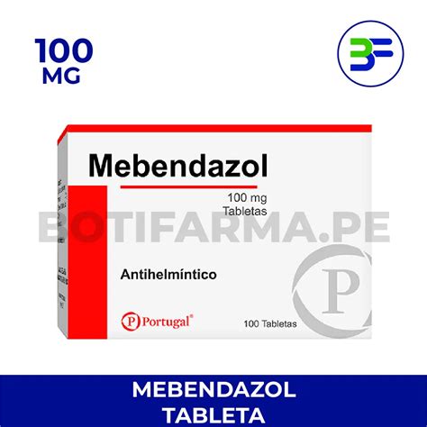 Mebendazol 100 Mg Antiparasitario Delivery Lima
