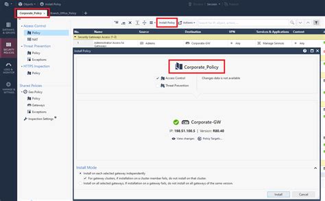Solved Smart Console Global Install Policy Vs Target Inst Check