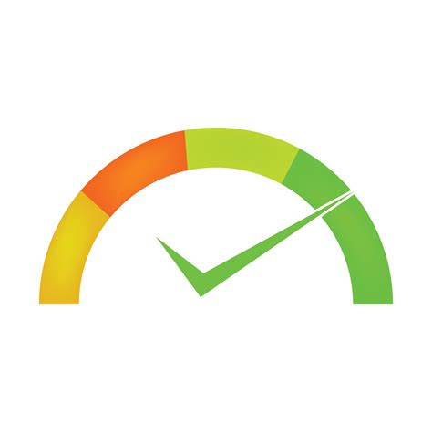 speed metering icon with check mark vector illustration isolated on
