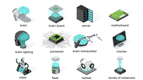 Robotics Isometric Icons After Effects Project Files Videohive