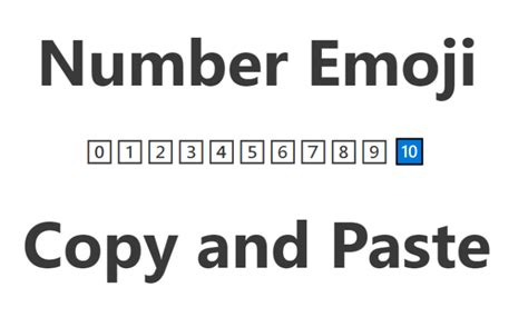 Number Emoji Copy And Paste Psfont Tk