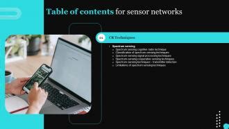 Table Of Contents Sensor Networks Ppt Powerpoint Presentation File Templates PPT Slide