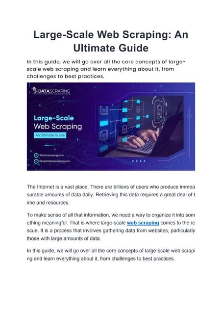 Large Scale Web Scraping An Ultimate Guide Pdf