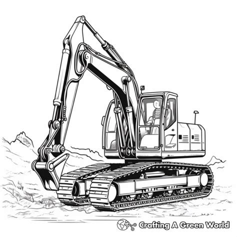 Excavator Coloring Pages Free And Printable