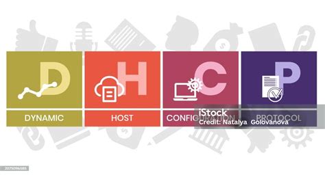 dhcp dynamic host configuration protocol stock illustration download