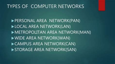 Computer Netwoks Classification Ppt