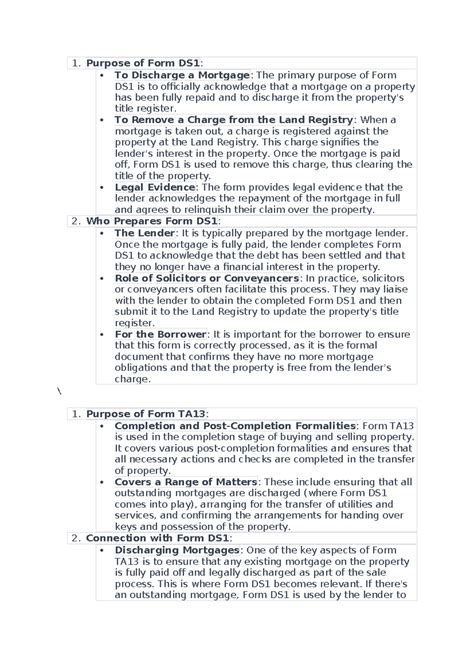 Purpose Of Form Ds1 And Ta13 Purpose Of Form Ds1 To Discharge A