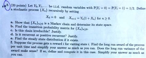 SOLVED Points Let Yo Yi Be I I D Random Variables With P Y Stochastic P Y