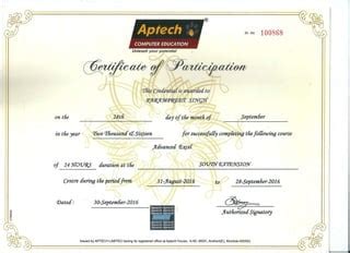 Advanced Excel Aptech PPT